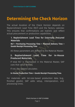 SAP Check Horizon Explained | Boost Availability & ATP Accuracy | PDF