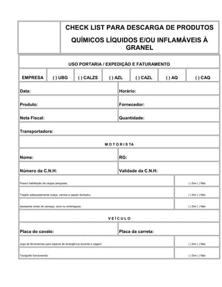 Check list-para-descarga-de-produtos | DOC