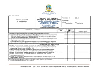 Check list de auditoria coa - inavic | DOC