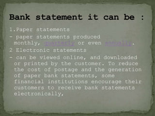 Check and Bank Statement | PPTX