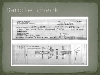 Check and Bank Statement | PPTX