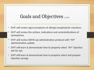 Check and Inject EMT Final PPT EMT CLASS CT OEMS | PPT