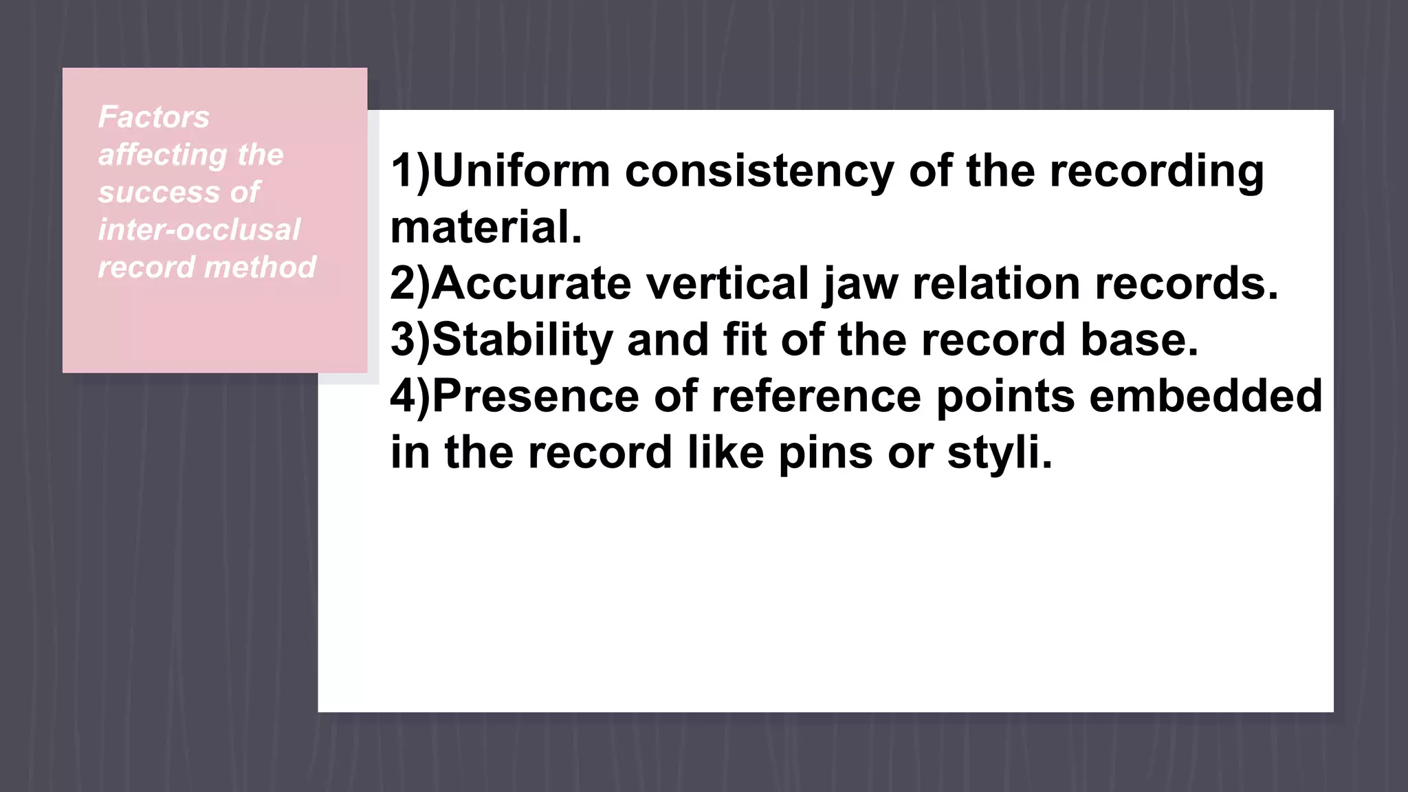 Check bite technique | PDF