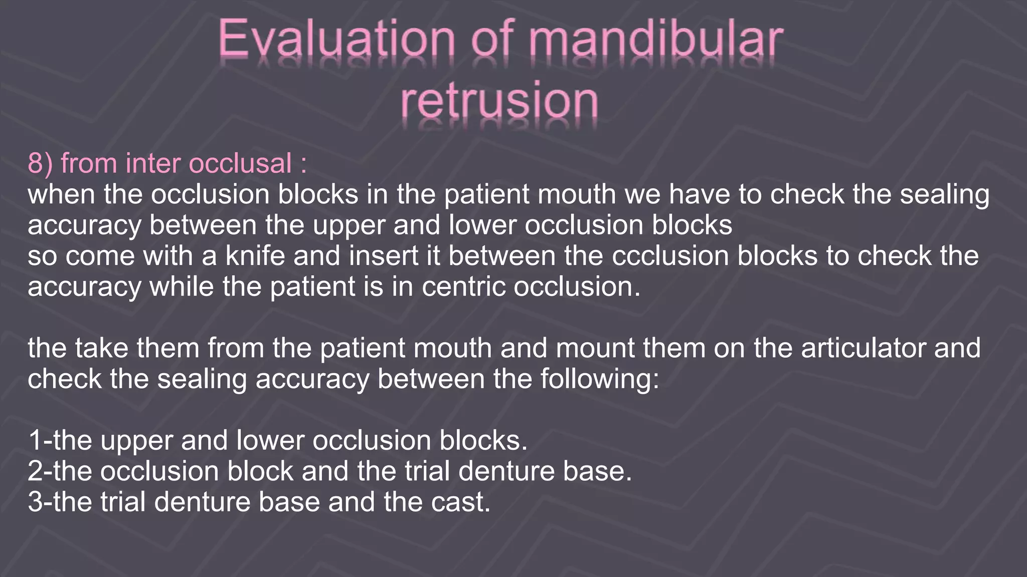 Check bite technique | PDF