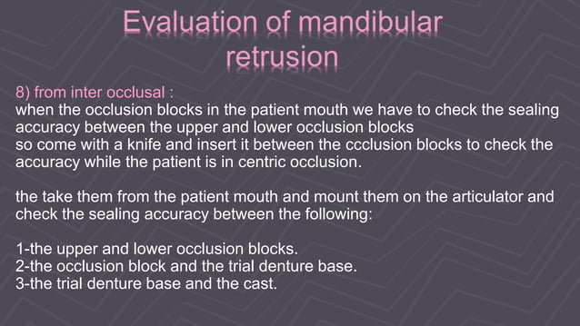 Check bite technique | PDF