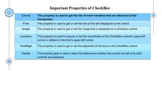 CheckBox In C#.pptx | Programming Languages | Computing