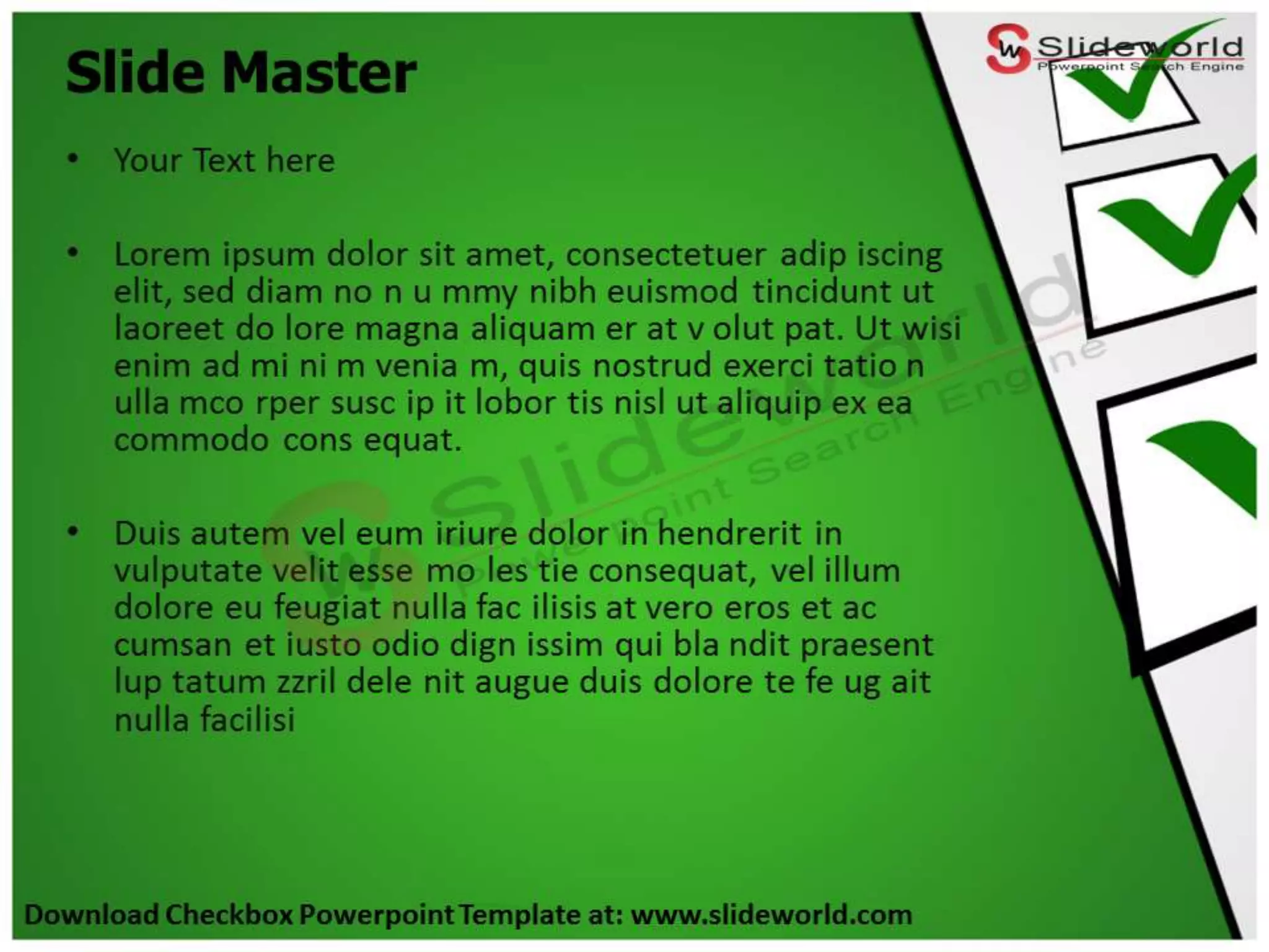 Checkbox Powerpoint Template - SlideWorld | PPTX