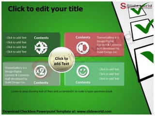 Checkbox Powerpoint Template - SlideWorld | PPTX
