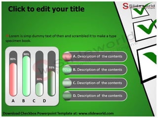 Checkbox Powerpoint Template - SlideWorld | PPTX