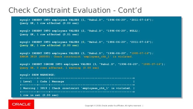 Check Constraint In Mysql 80