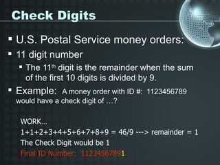 Check digits | PPT