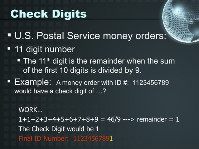 Check digits | PPT