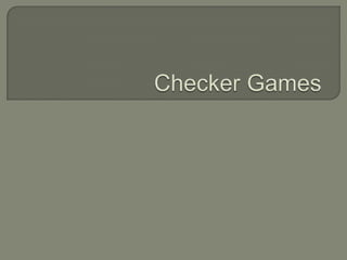 Checker games for reflective practice | PPTX