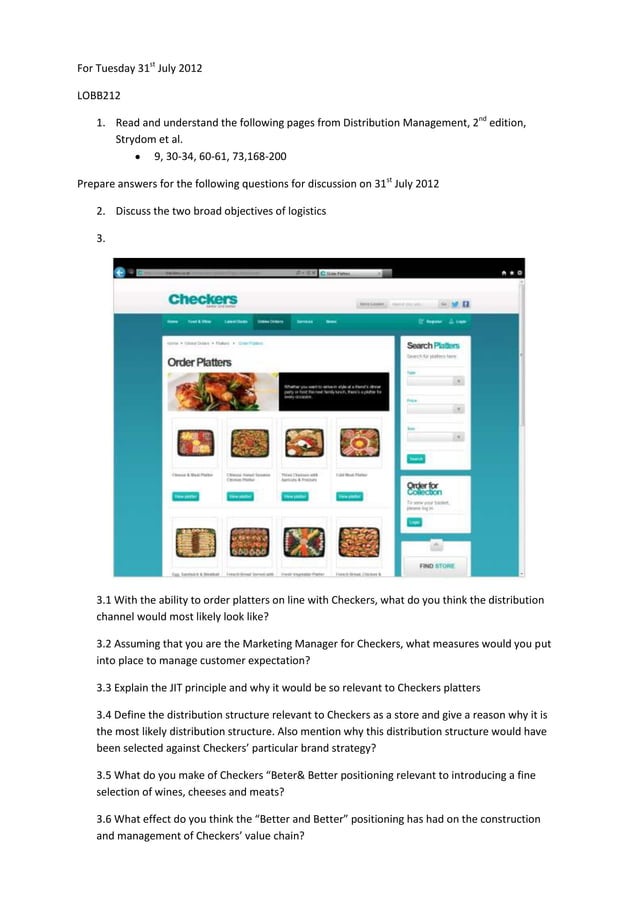 Checkers case study | DOCX
