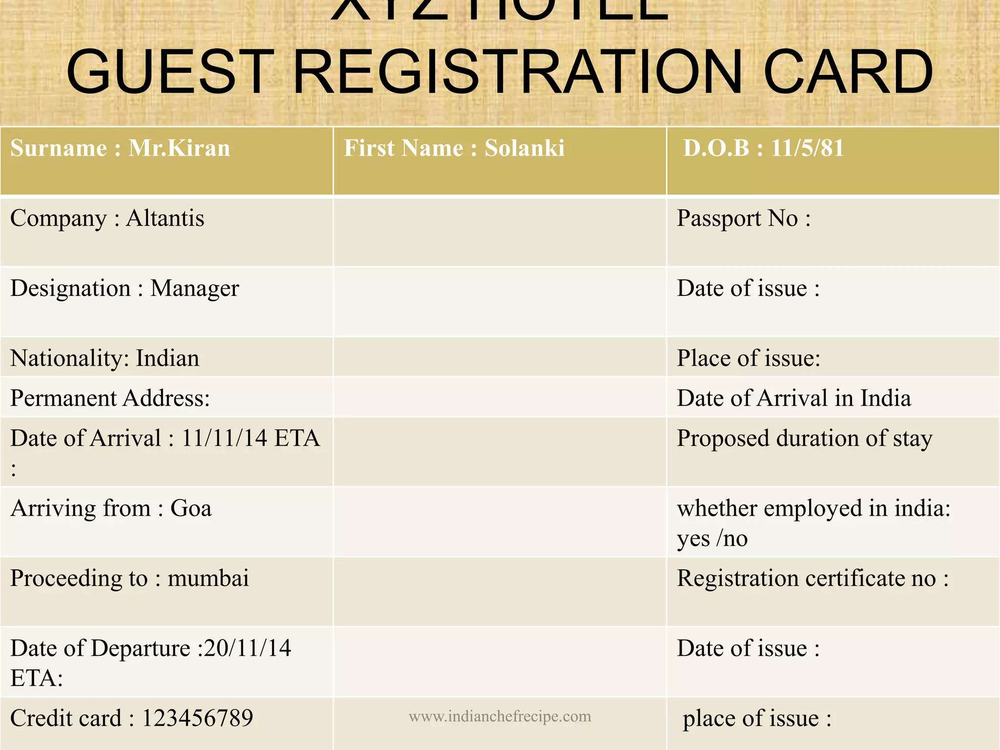CHECK IN AND CHECK OUT PROCEDURES IN HOTEL | PPTX