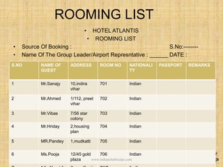 CHECK IN AND CHECK OUT PROCEDURES IN HOTEL | PPTX