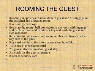 CHECK IN AND CHECK OUT PROCEDURES IN HOTEL | PPTX