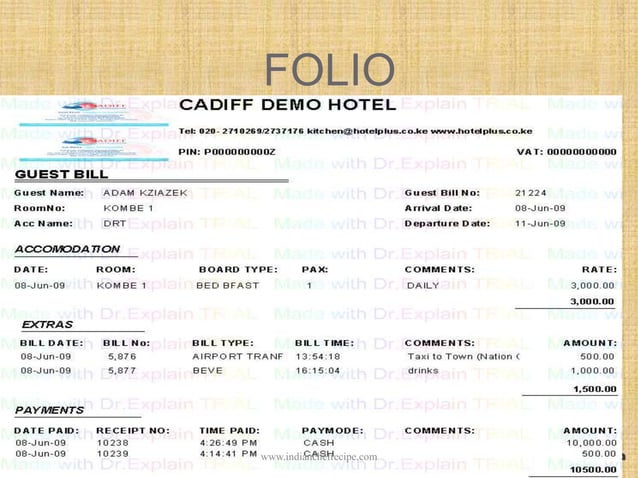 CHECK IN AND CHECK OUT PROCEDURES IN HOTEL | PPTX