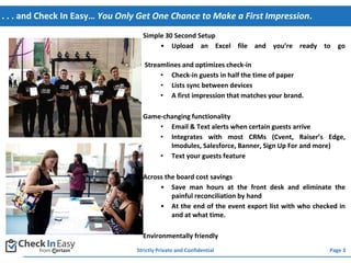 Check in Easy Demo | PPT