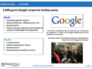 Check in Easy Demo | PPT