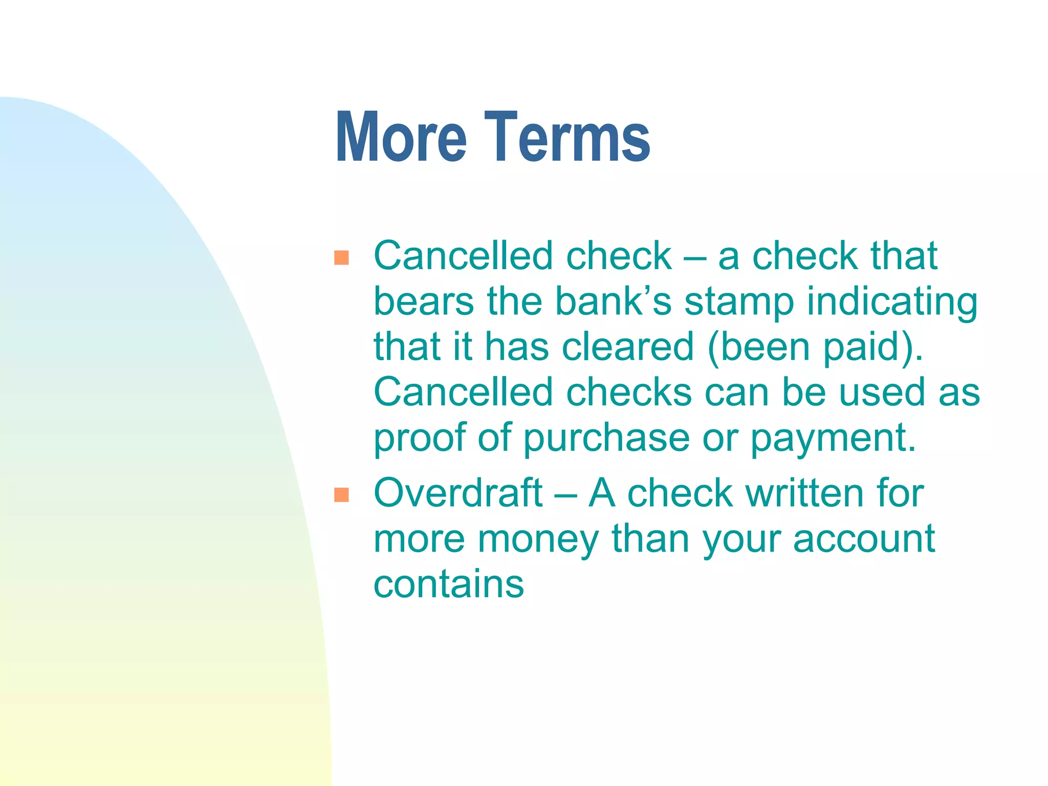 Checking Accounts | PPT
