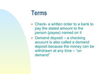 Checking Accounts | PPT