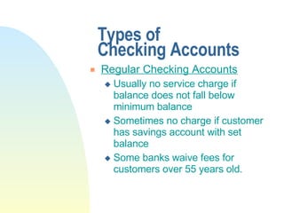 Checking Accounts | PPT
