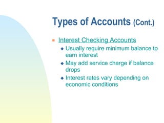 Checking Accounts | PPT