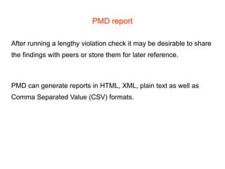 Checking code-with-pmd | PPT
