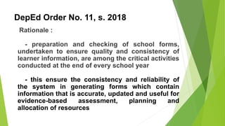 CHECKING-OF-FORMS.pptx | Educational Assessment | Education