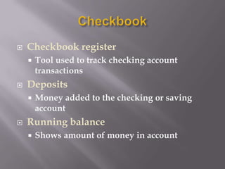 Checking accounts | PPTX