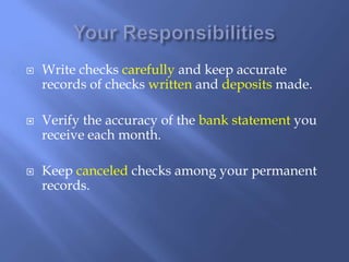 Checking accounts power point 3 14 12 | PPTX