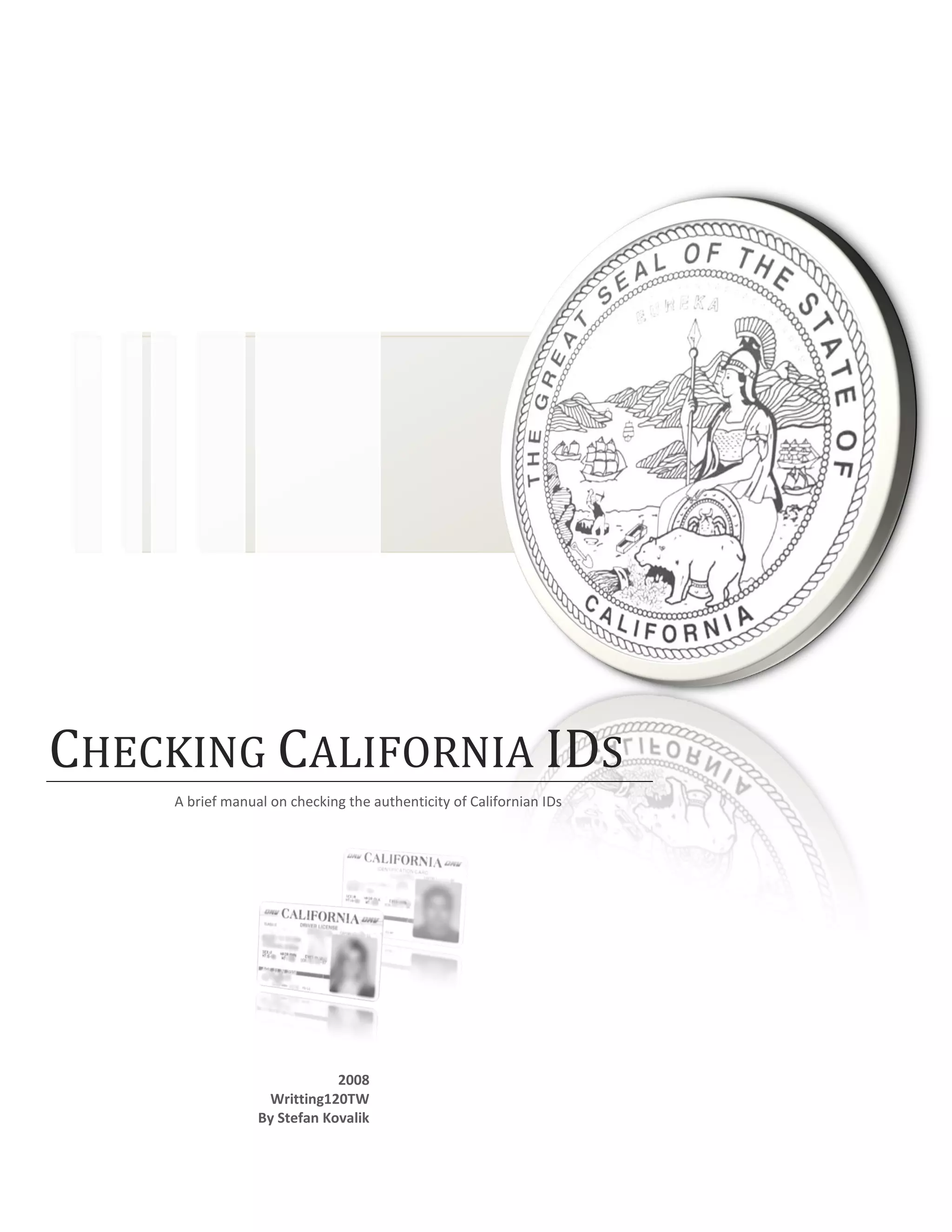 Checking california ids | PDF