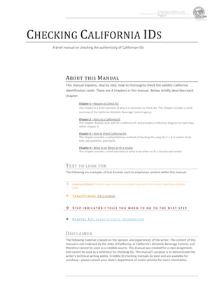 Checking california ids | PDF