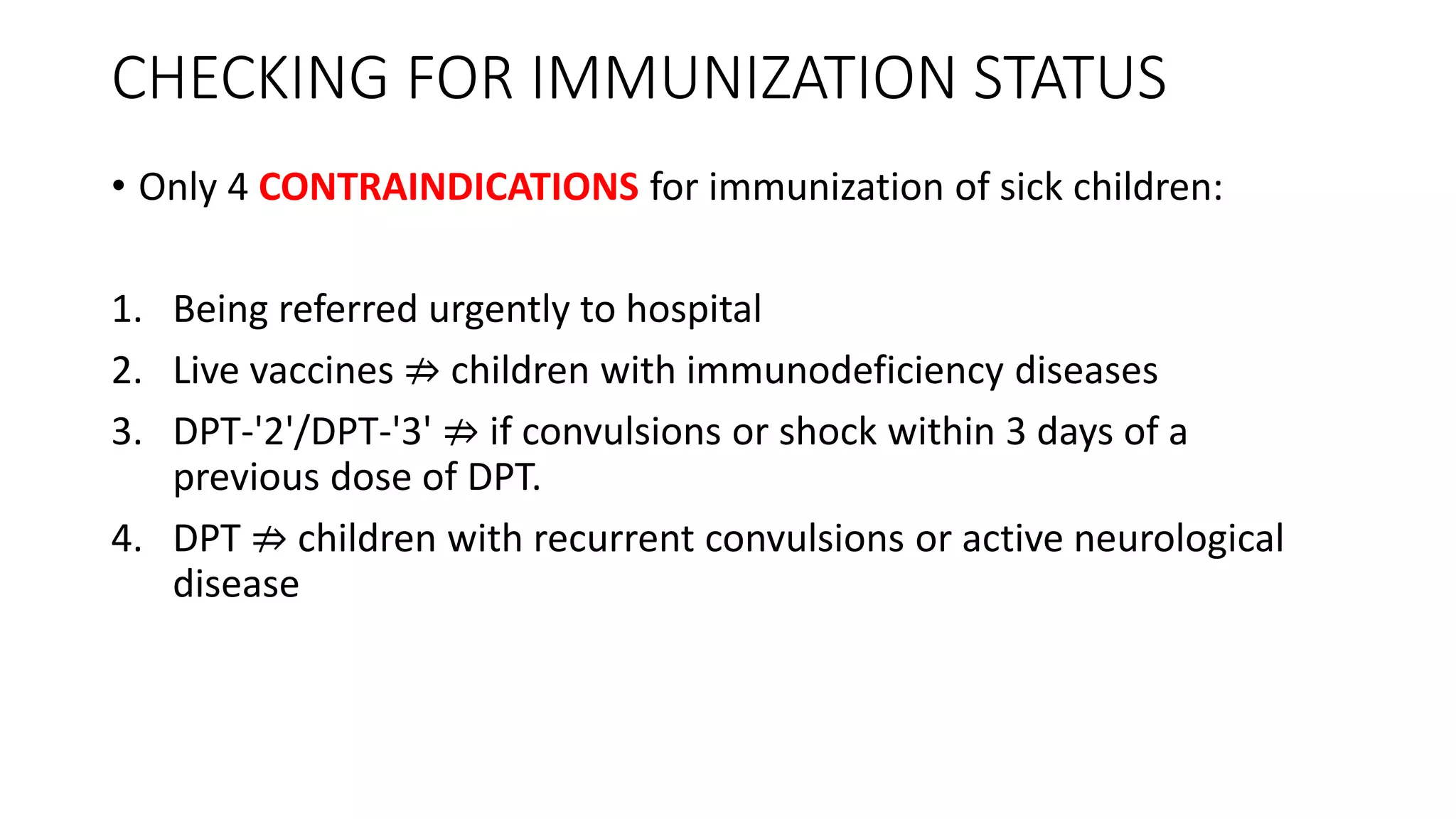 Checking for Immunization, Folic acid and Vitamin A status | PPTX