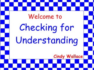 Checking for understanding | PPT