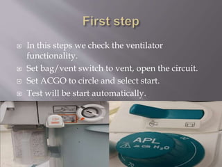Checking of anaesthesia machine | PPTX