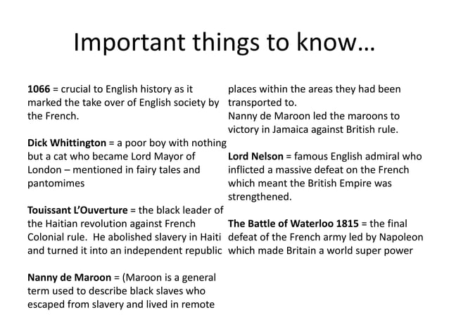 Checking Out Me History - John Agard | PPT