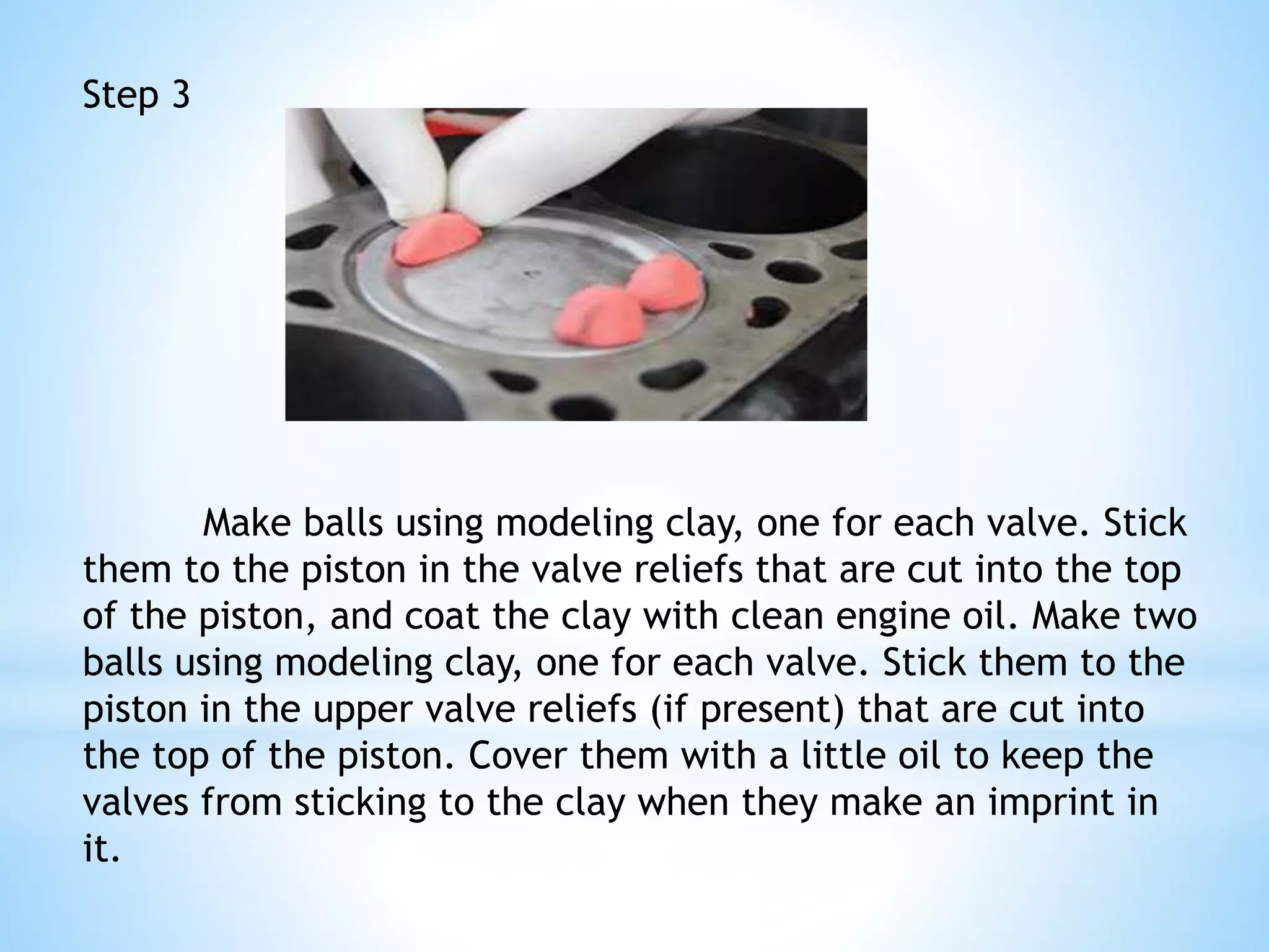 Checking piston valve clearance | PPTX