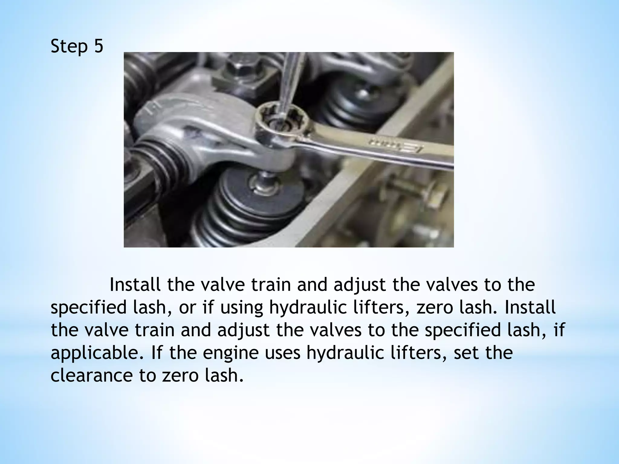 Checking piston valve clearance | PPTX