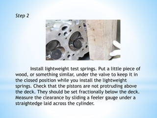 Checking piston valve clearance | PPTX