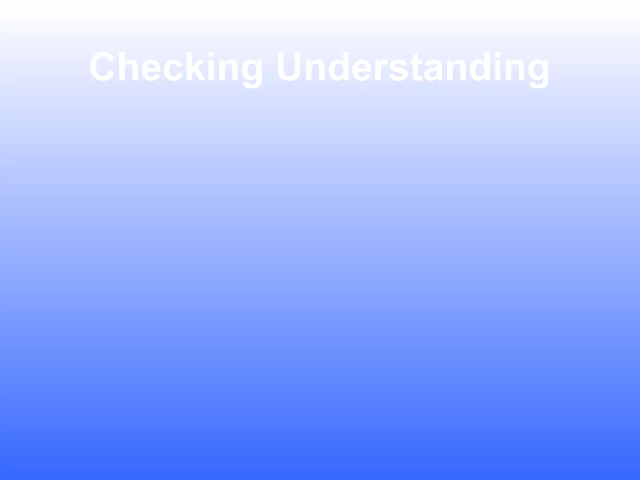 Checking understanding | PPT