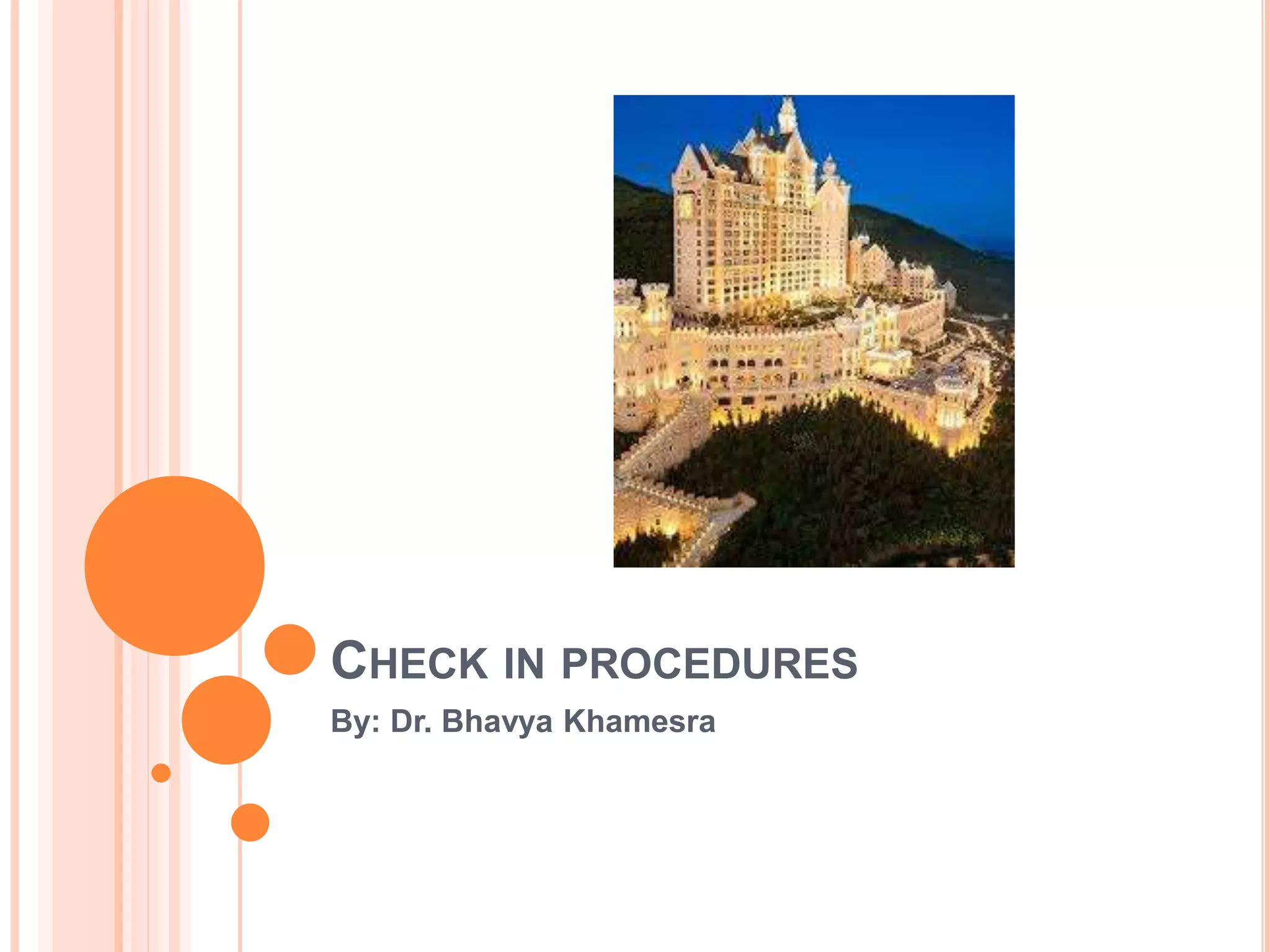 Check in procedures | PPTX