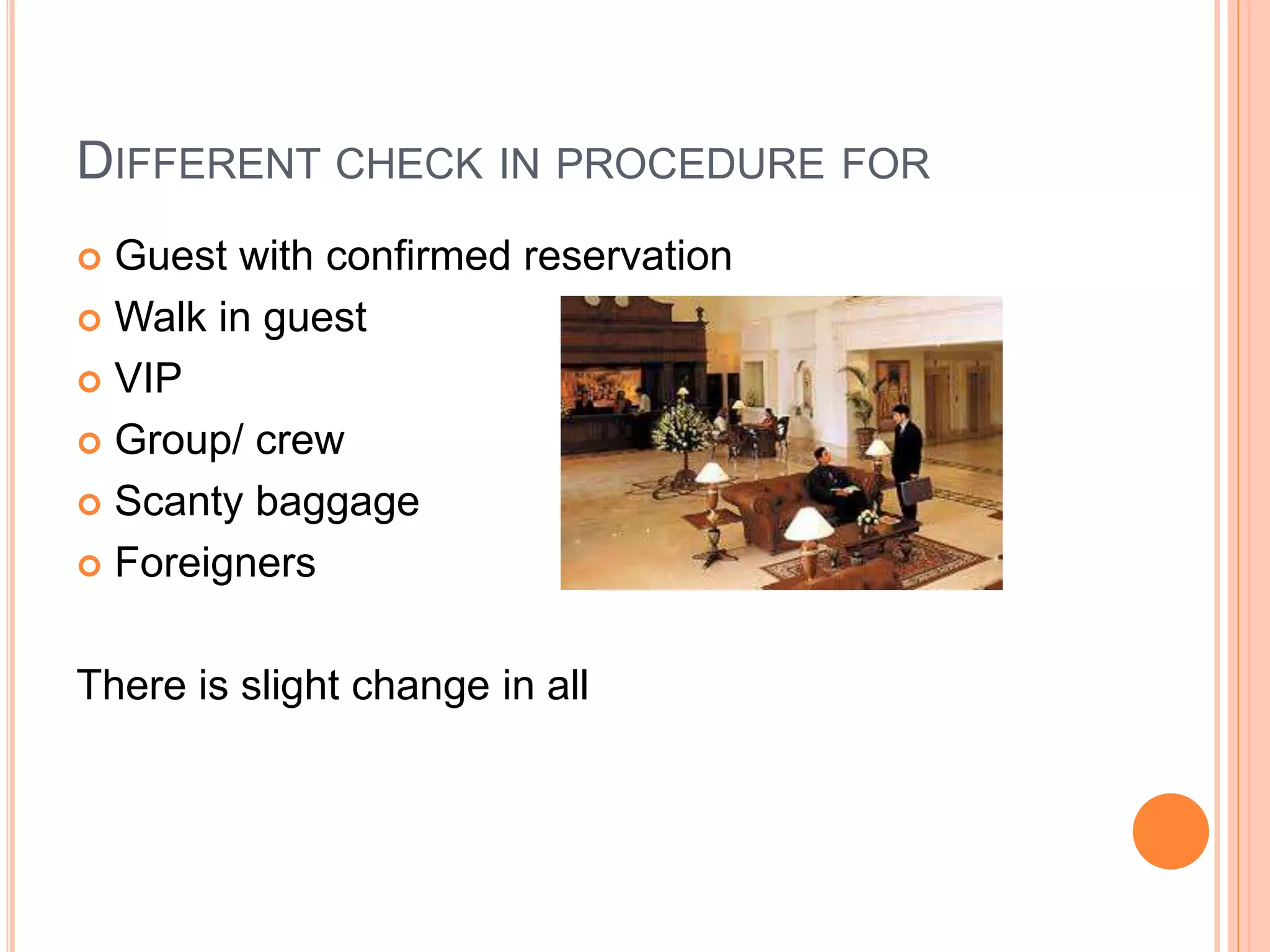 Check in procedures | PPTX