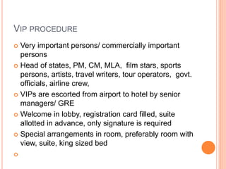 Check in procedures | PPTX