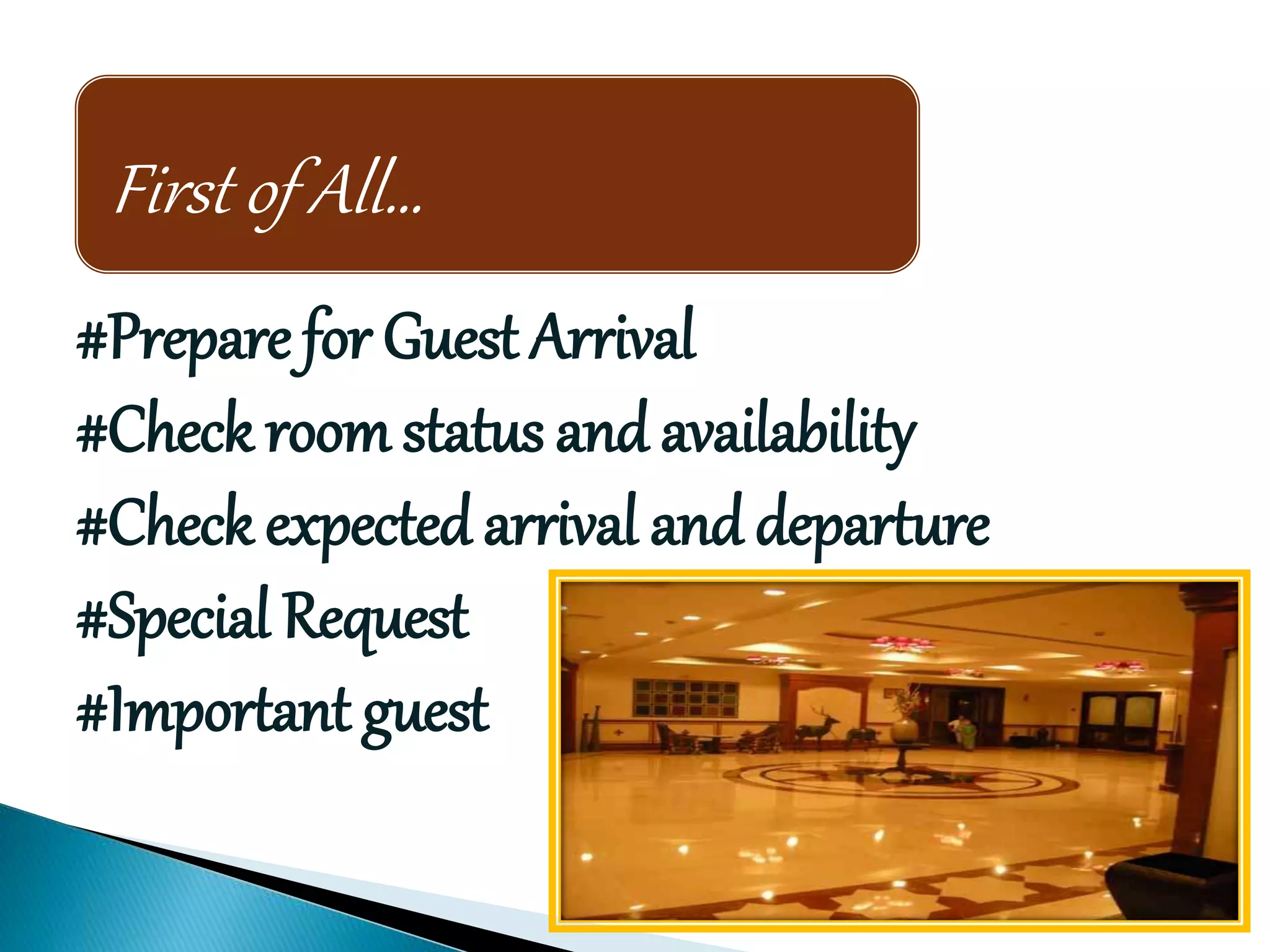 Check in process In hotel | PPTX