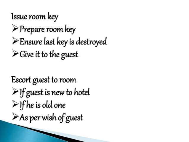 Check in process In hotel | PPTX | Hotels and Motels | Travel Type