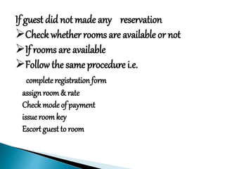 Check in process In hotel | PPTX