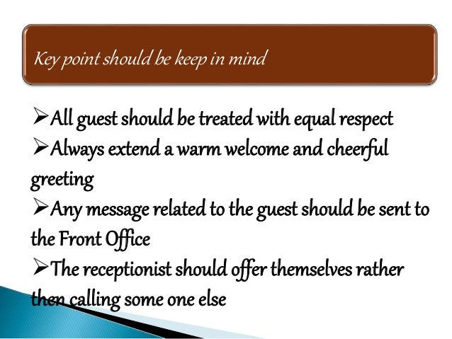 Check in process In hotel