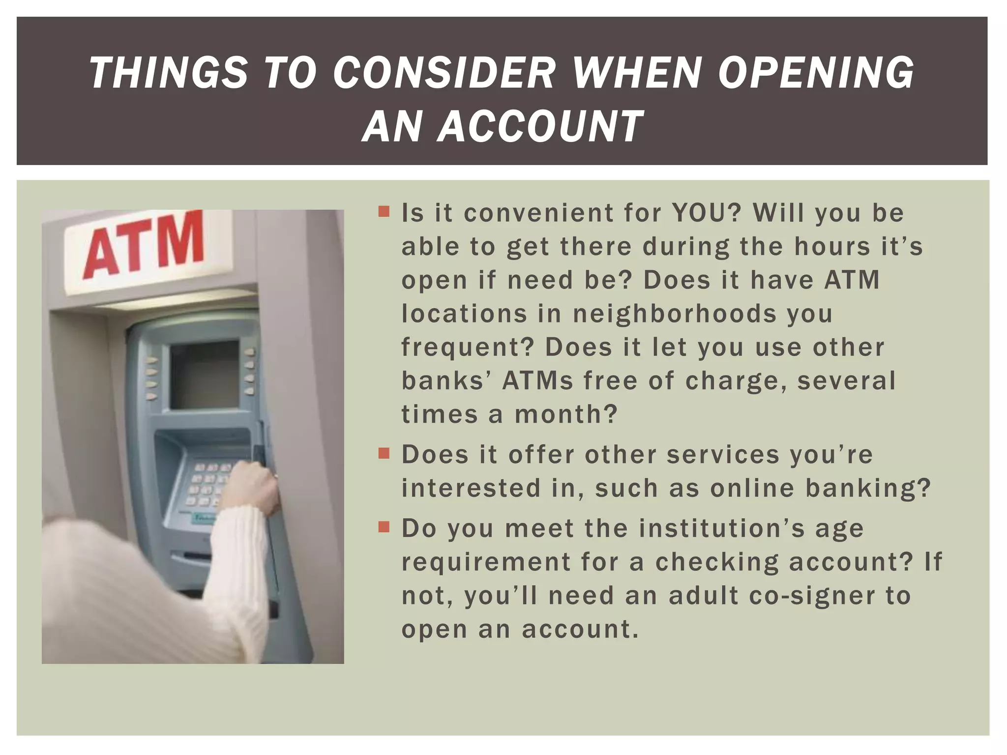 Check in with checking accounts | PPTX